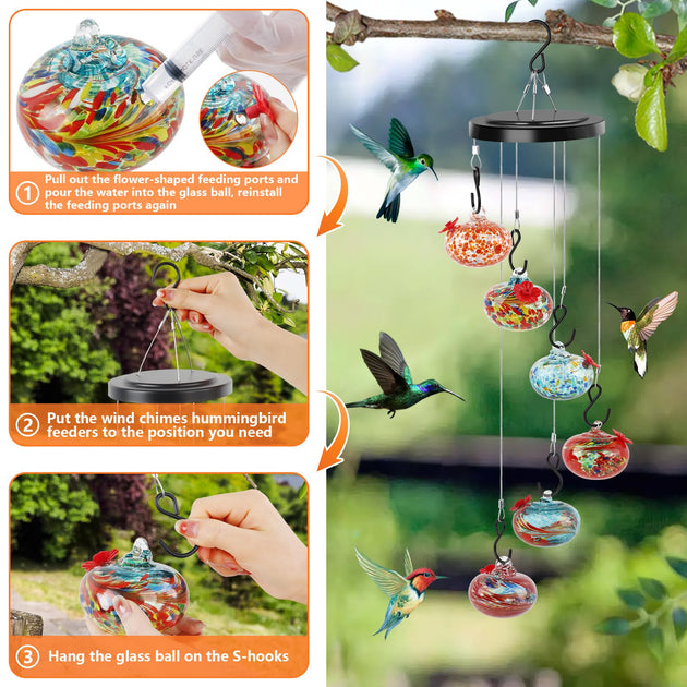 Shirem Wind Chime Hummingbird Feeder – Fanyil